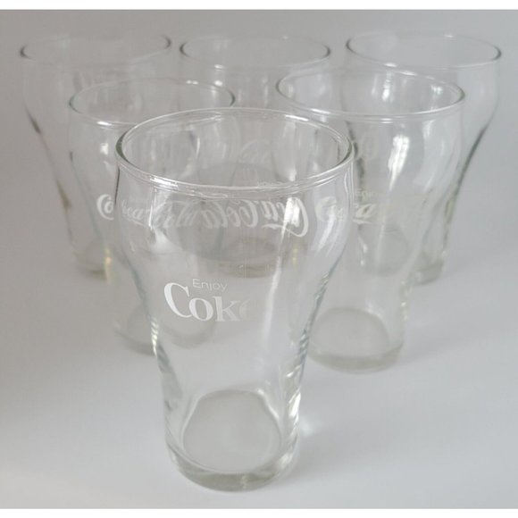 Coca Cola | Dining | Vintage Coca Cola 5 Glasses Set Of 6 Enjoy Coke 1 ...